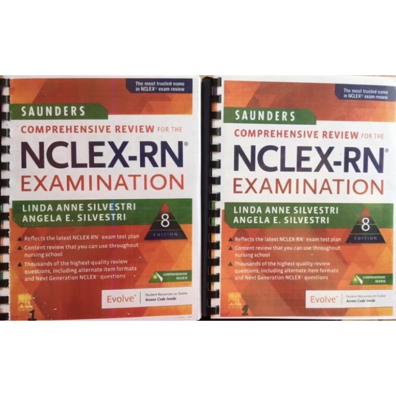NCLEX RN Saunders Examination Q&A/Comprehensive 9th edition(Colored or ...