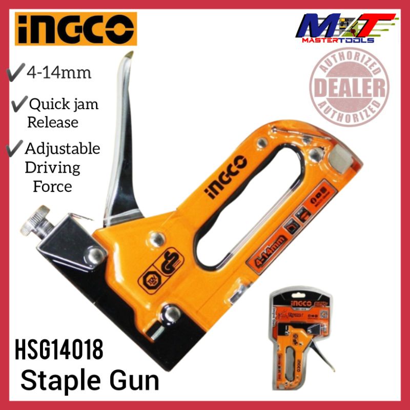 INGCO SUPER SELECT Staple Gun Tacker Upholstery HSG14018 | Shopee ...