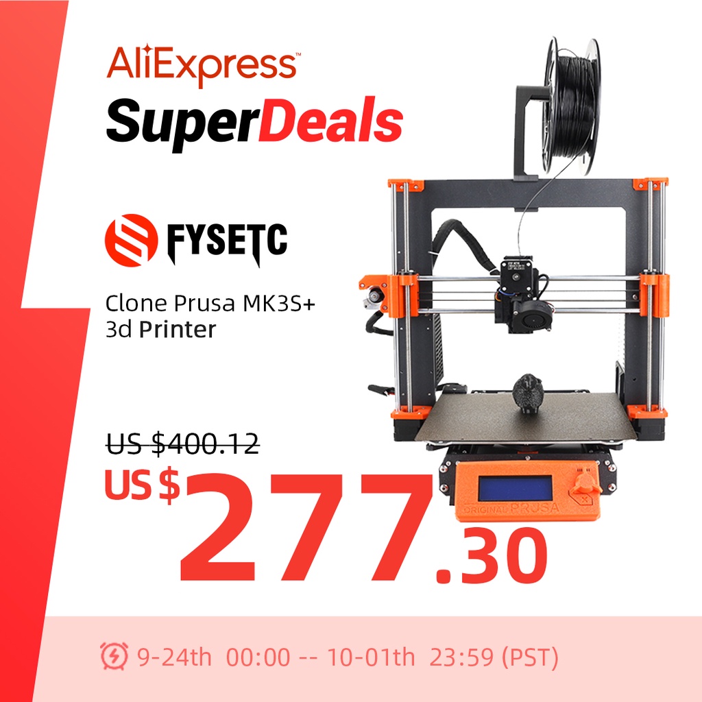 FYSETC Clone Prusa i3 MK3S 3D Printer DIY High Quality Kits with Super ...