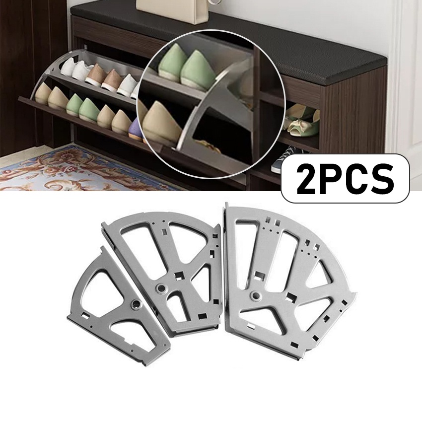2Pcs Shoe Cabinet Hinges Steel 304 Shoe Rack Shelf Flip Rack Hardware ...