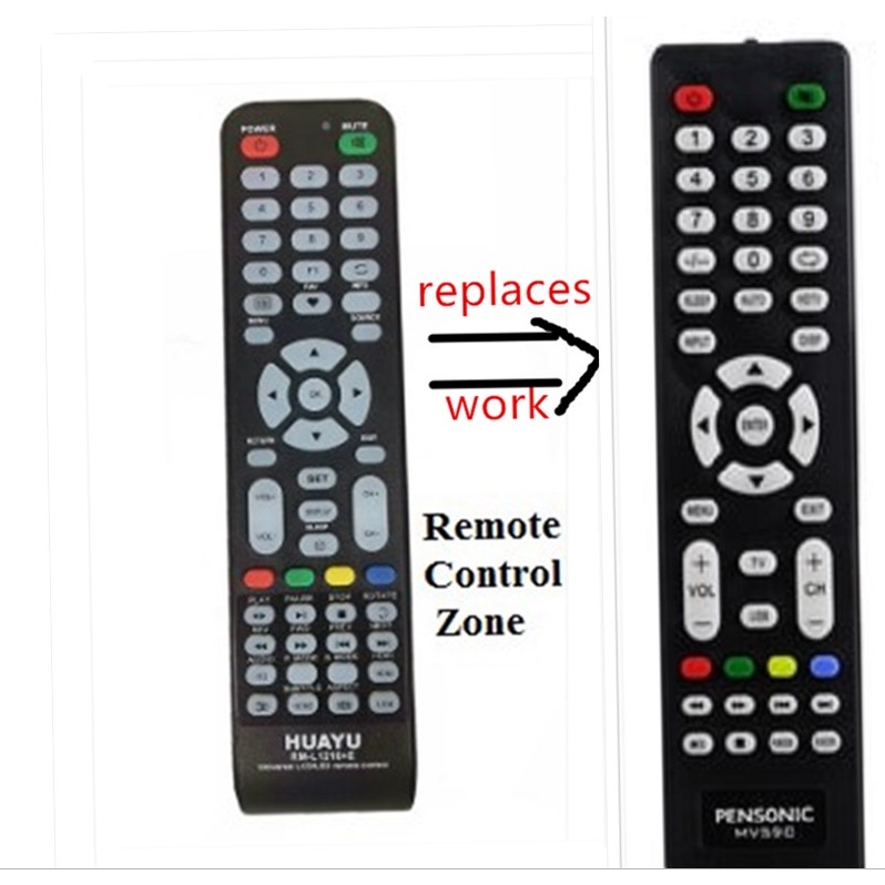 PENSONIC LED TV REPLACEMENT REMOTE CONTROLLER MODEL 1911/1916 | Shopee ...