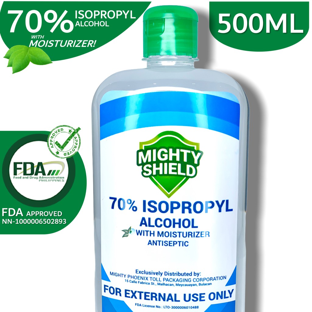 Mighty Shield Isopropyl Alcohol 70% with Moisturizer - ISO 500ml ...