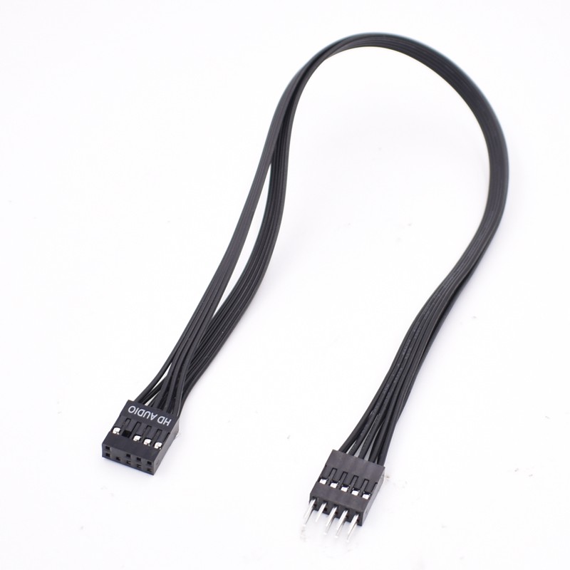 24AWG Black winding displacement Motherboard HD Audio 9Pin Male to ...