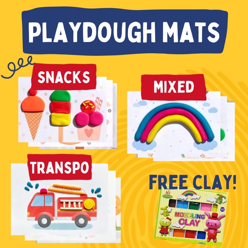 PLAY DOUGH MATS for KIDS (Snacks, Vehicles and more) | Shopee Philippines