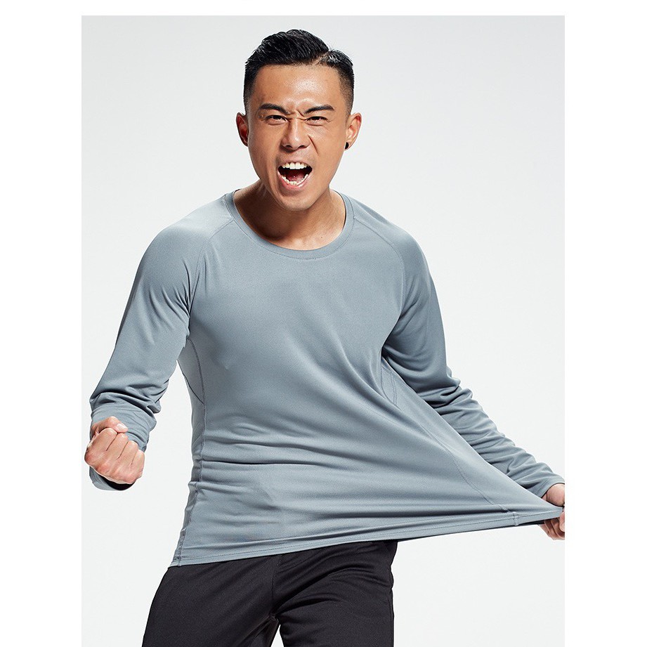 Simple ACTIVE long-sleeved T-shirt DRI FIT unisex regular size solid ...