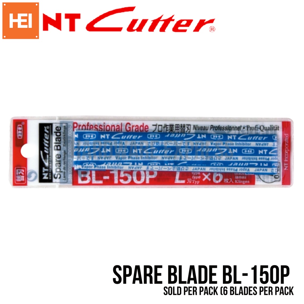 NT Cutter Blade BL-150P Heavy-Duty JAPAN (6pcs/pck) | Shopee Philippines