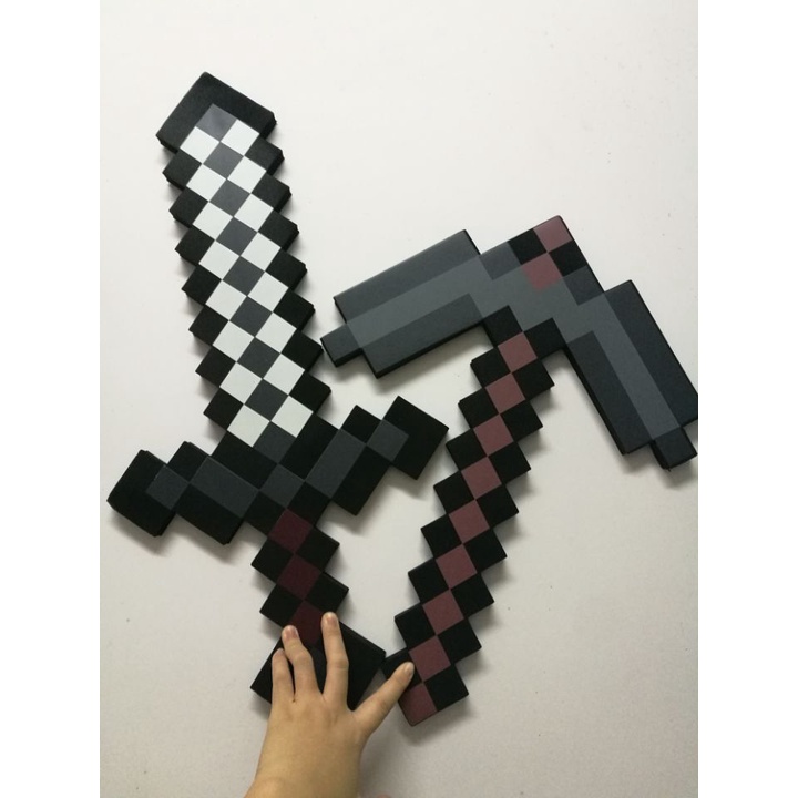 Minecraft Large Grey Diamond Sword Pickaxe EVA Kids Toys 1 Set | Shopee ...