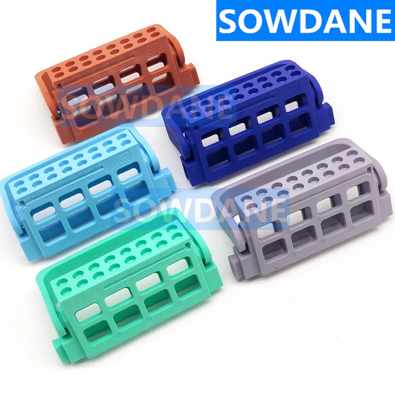 Dental Endo File Holder 16 Holes with Record 5 Colors Endo Stand Endo ...