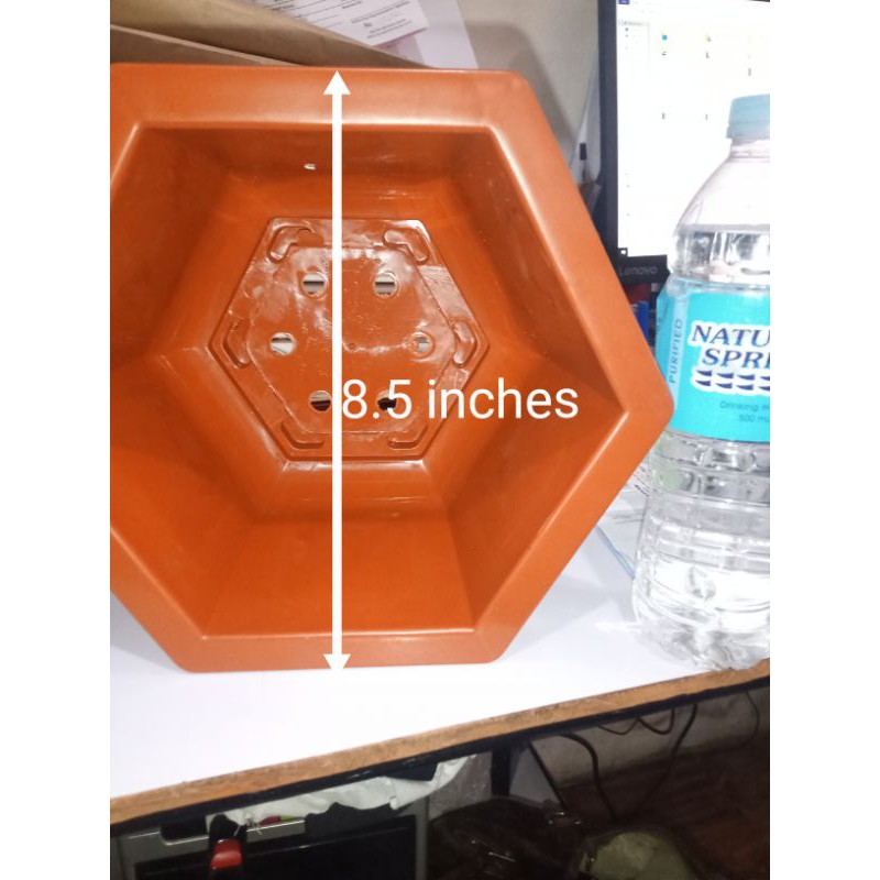 Hexagon Terracotta Hard Plastic pots | Shopee Philippines