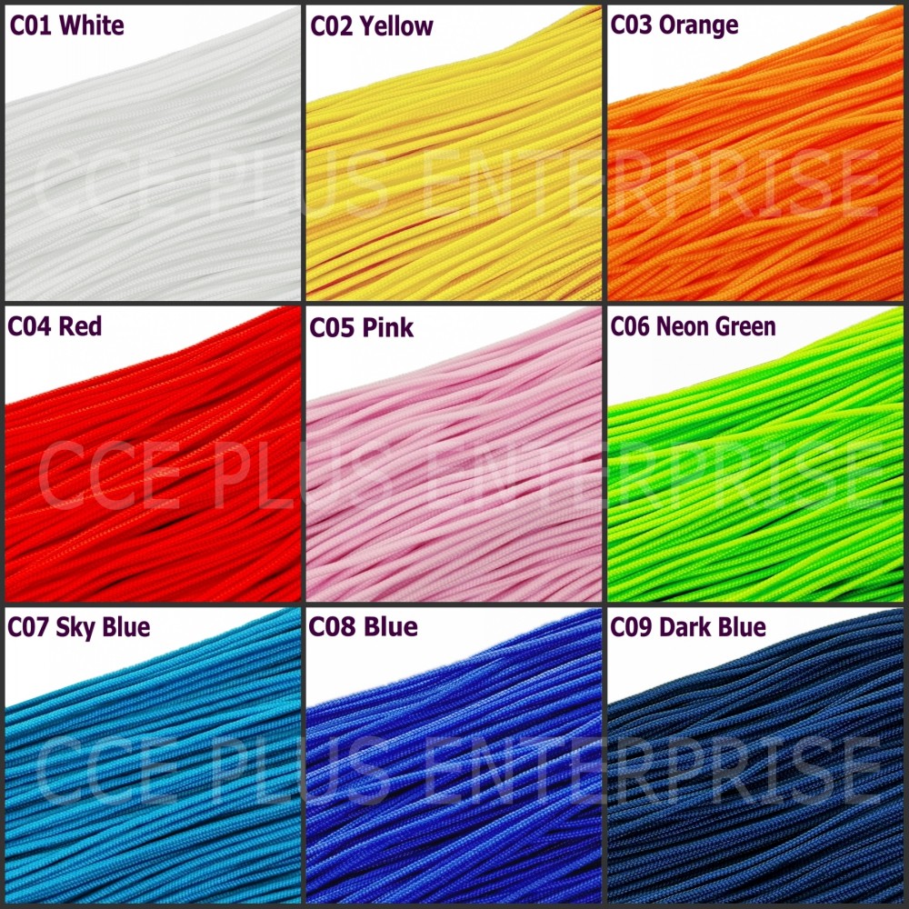 325lb 2mm Paracord 3 strands Parachute Micro Cord Handmade Bracelet ...