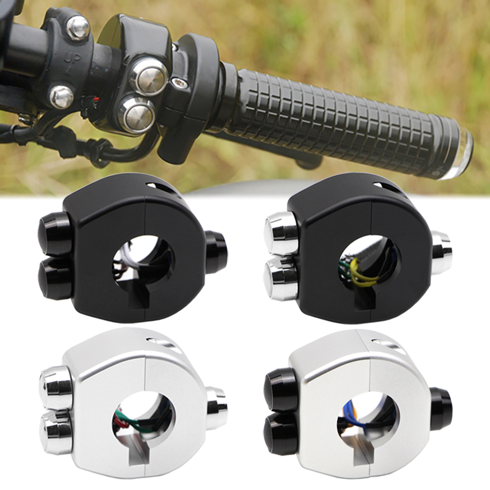1'' 25mm Motorcycle Handlebar Switch Button Latch / Momentary Cafe ...