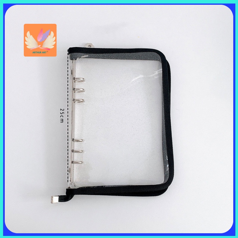 ARThur A5 A6 Zipper Binder Flash Transparent Binder Zipper Binder K-pop ...