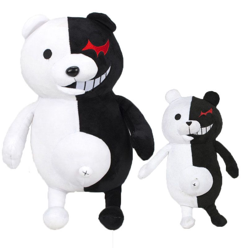 14" Anime Game Danganronpa Monokuma Black White Bear Plush Soft Stuffed ...