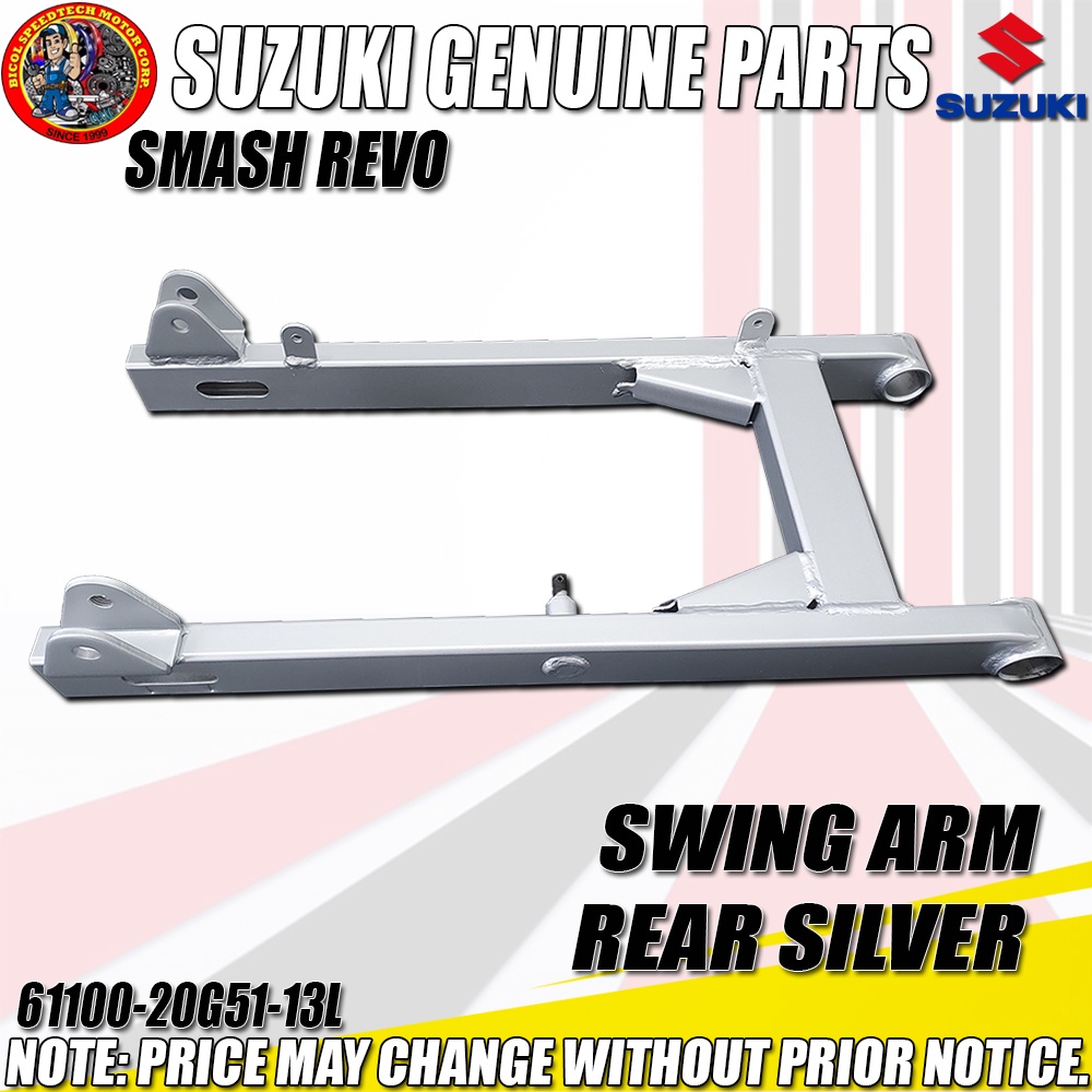 SMASH REVO SWING ARM REAR SILVER (SGP) (Genuine: 61100-20G51-13L ...