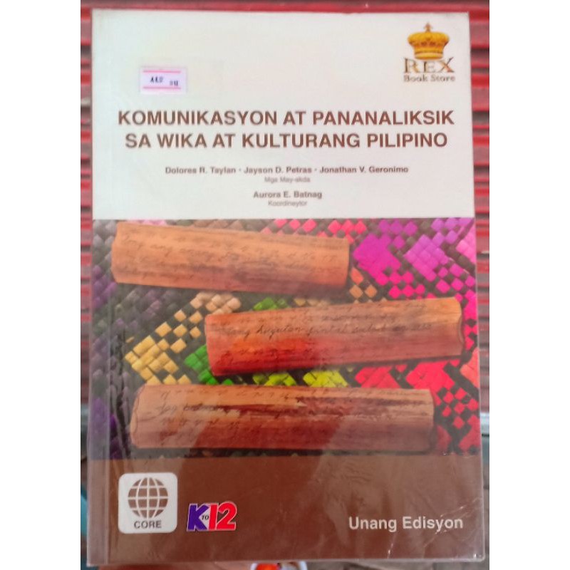 komunikasyon at pananaliksik sa wika at kulturang filipino for senior ...