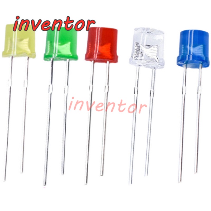 50pcs/Set F5 5MM Flat Head Color Hair Red Yellow Blue Green White ...