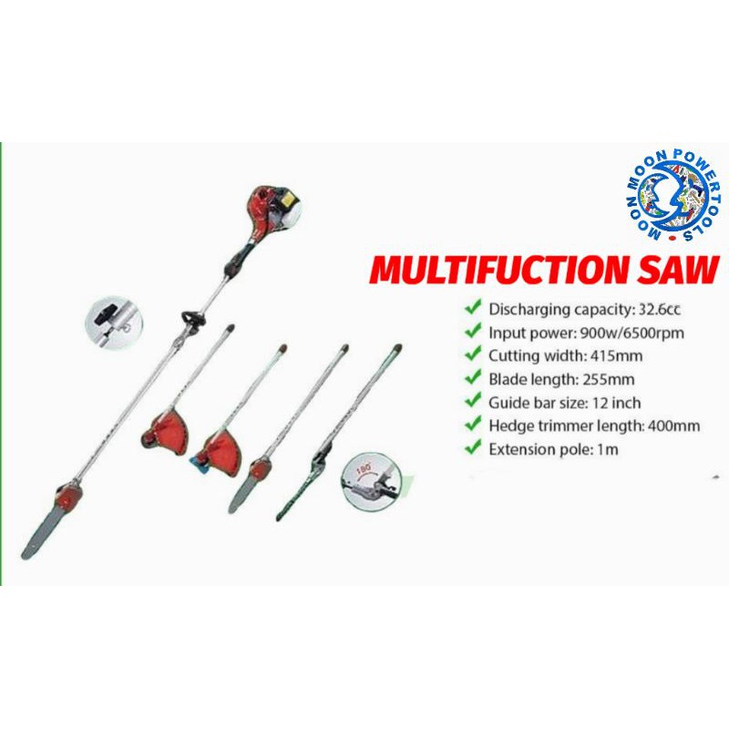 Hoyoma Japan MT330 4in1 Grass Cutter Multi Tool Hedge Trimmer Chainsaw ...