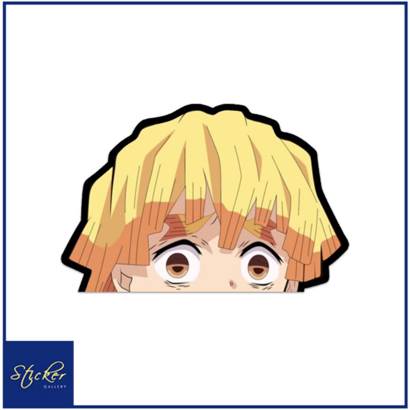 ZENITSU AGATSUMA PEEKER DEMON SLAYER Waterproof Vinyl Sticker | Shopee ...