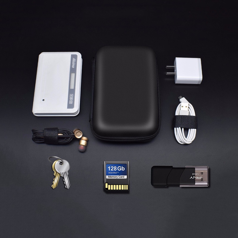 External HDD SSD Storage Case Bag for 2.5 Hard Drive Zipper Pouch ...