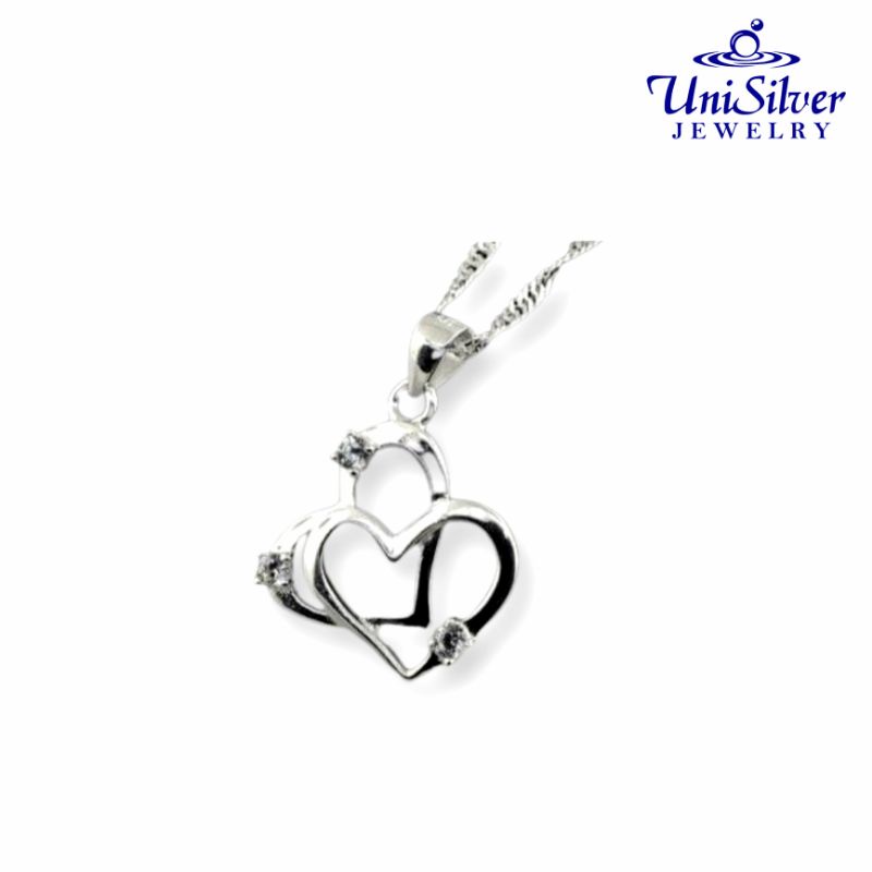 Unisilver 925 Sterling Silver Lady's Necklace (NPS80-1016) | Shopee ...