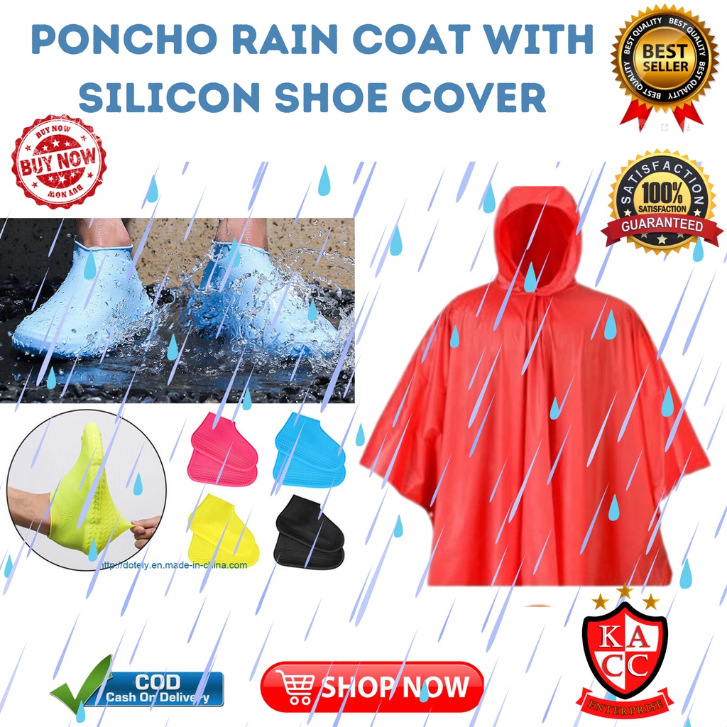 [KACC] ASSORTED Heavy Duty Poncho Raincoat for Adult Rainy Season ...