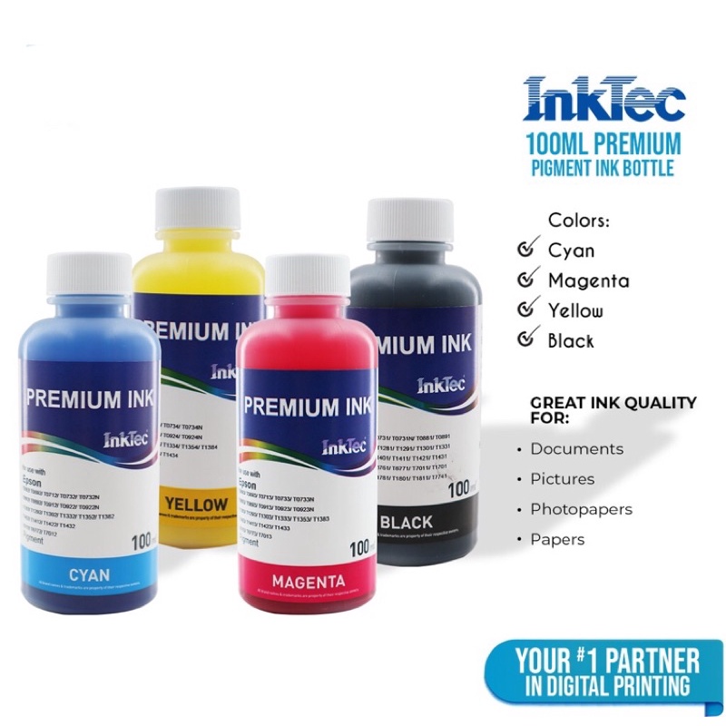 Inktec Pigment Ink 100ml Waterproof Ink 6Color | Shopee Philippines
