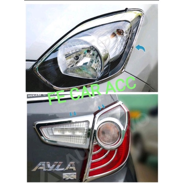 Package/unit garnish list Of Front And Rear Lights new Ayla 2017-2022 ...
