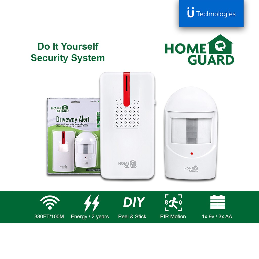 Homeguard Driveway Alert Alarm Sensor for Home and Security with 2years ...