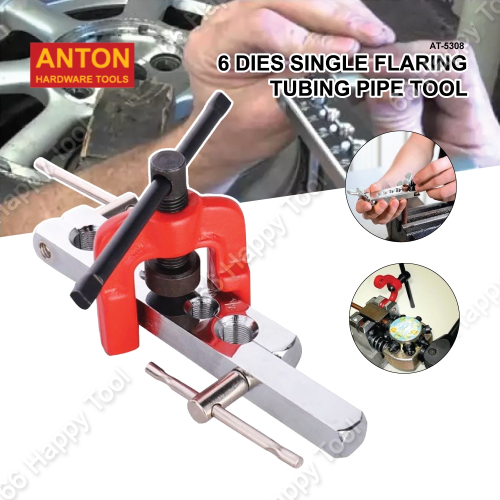 ANTON 6 Dies Single Flaring Tubing Pipe Tool 3/16"-5/8"Metal Extension ...
