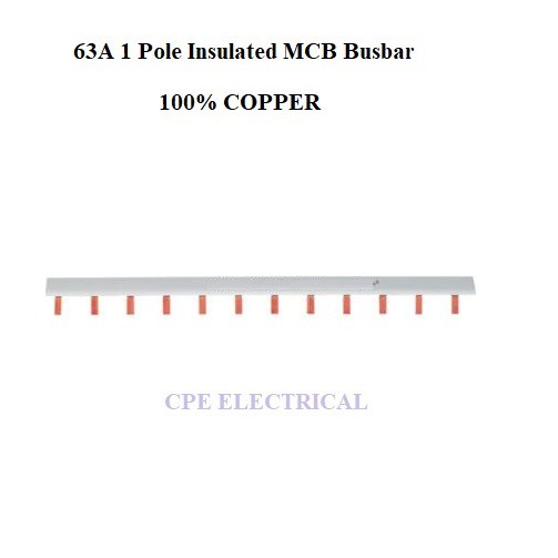63A 1 Pole Copper Pin Prong Type MCB INSULATED Busbar | Shopee Philippines