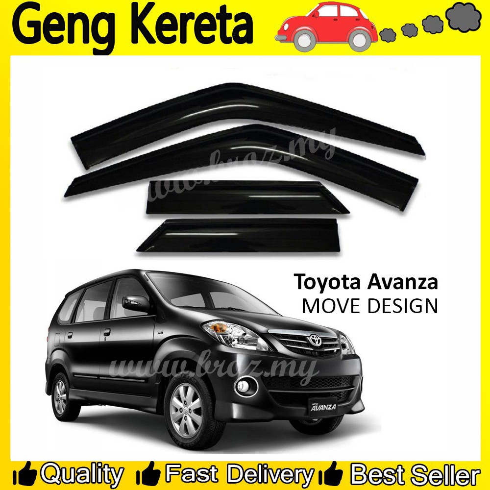 Air Press Window Door Visor Tingkap Kening Kereta For Toyota Avanza ...