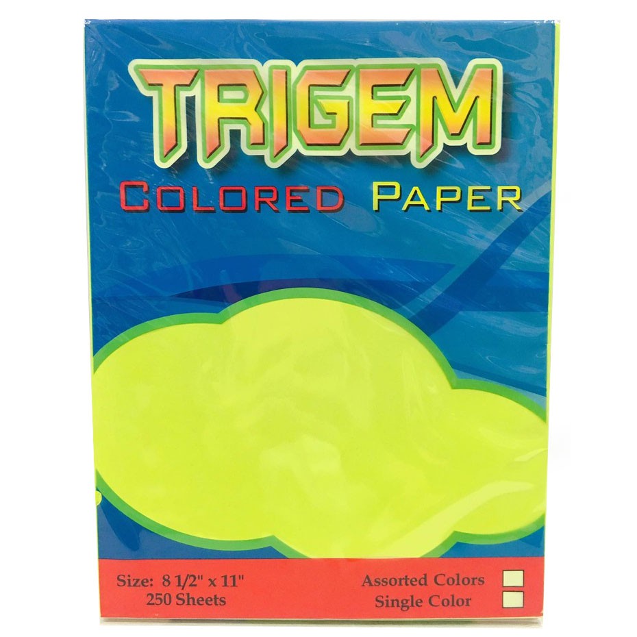 TRIGEM Colored Paper Assorted Size 8 1/2 x 11 250 sheets assorted ...