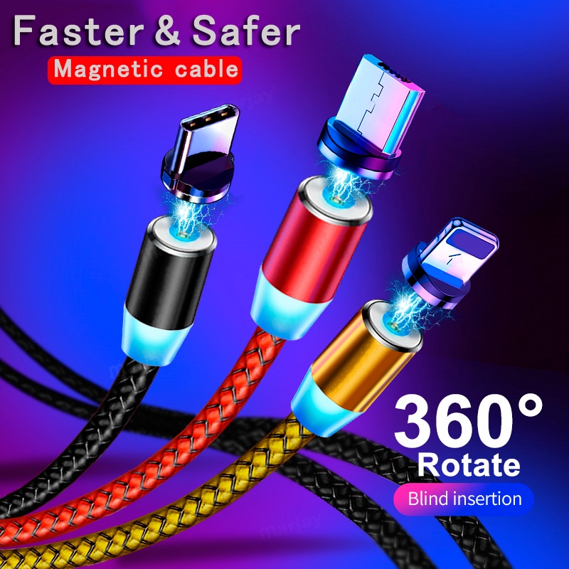Micro USB Magnetic Cable iOS Android Fast Charging Magnetic Charge USB ...