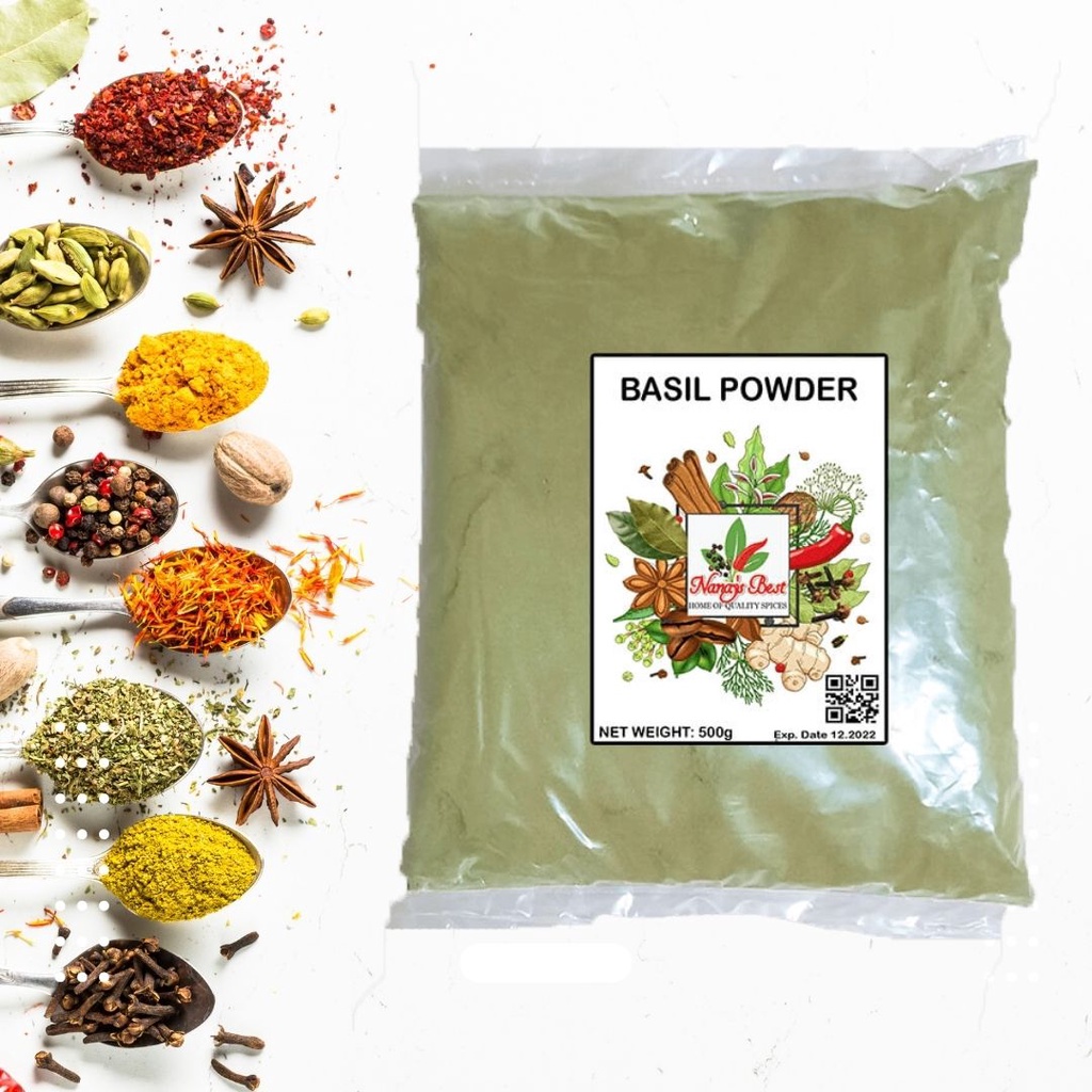 NanaysBest Basil Powder 500 Grams | Basil Powder Dried Basil Powder ...