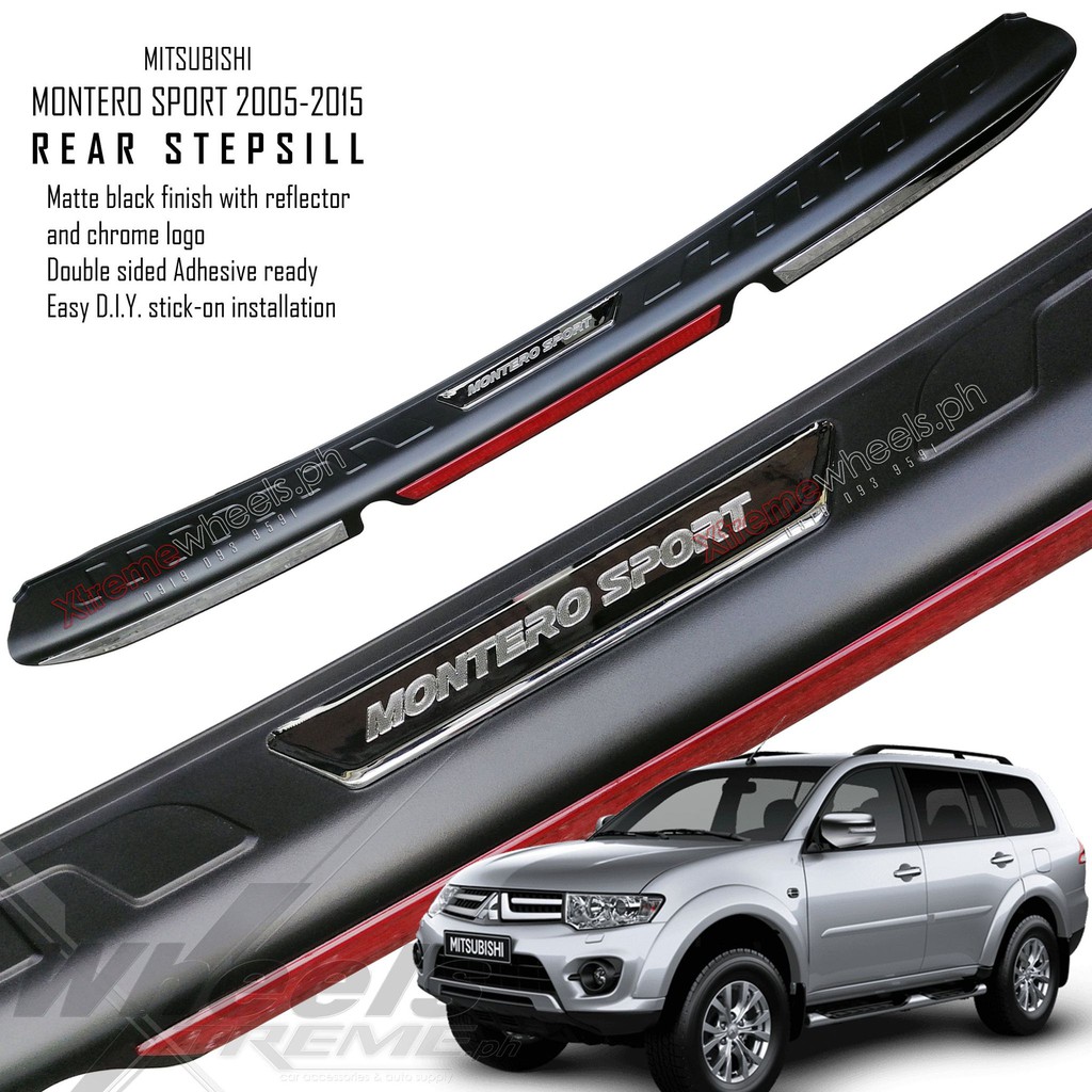 Montero 2009-2015 Rear step sill / Rear Bumper Protector / stepsill ...