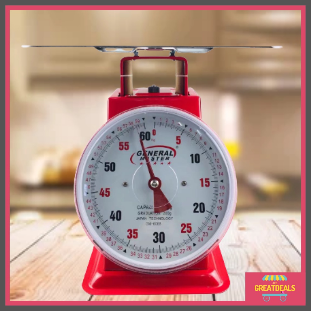 6068 GENERAL MASTER 60 KILOS WEIGHING SCALE / FLAT SCALE / TIMBANGAN ...