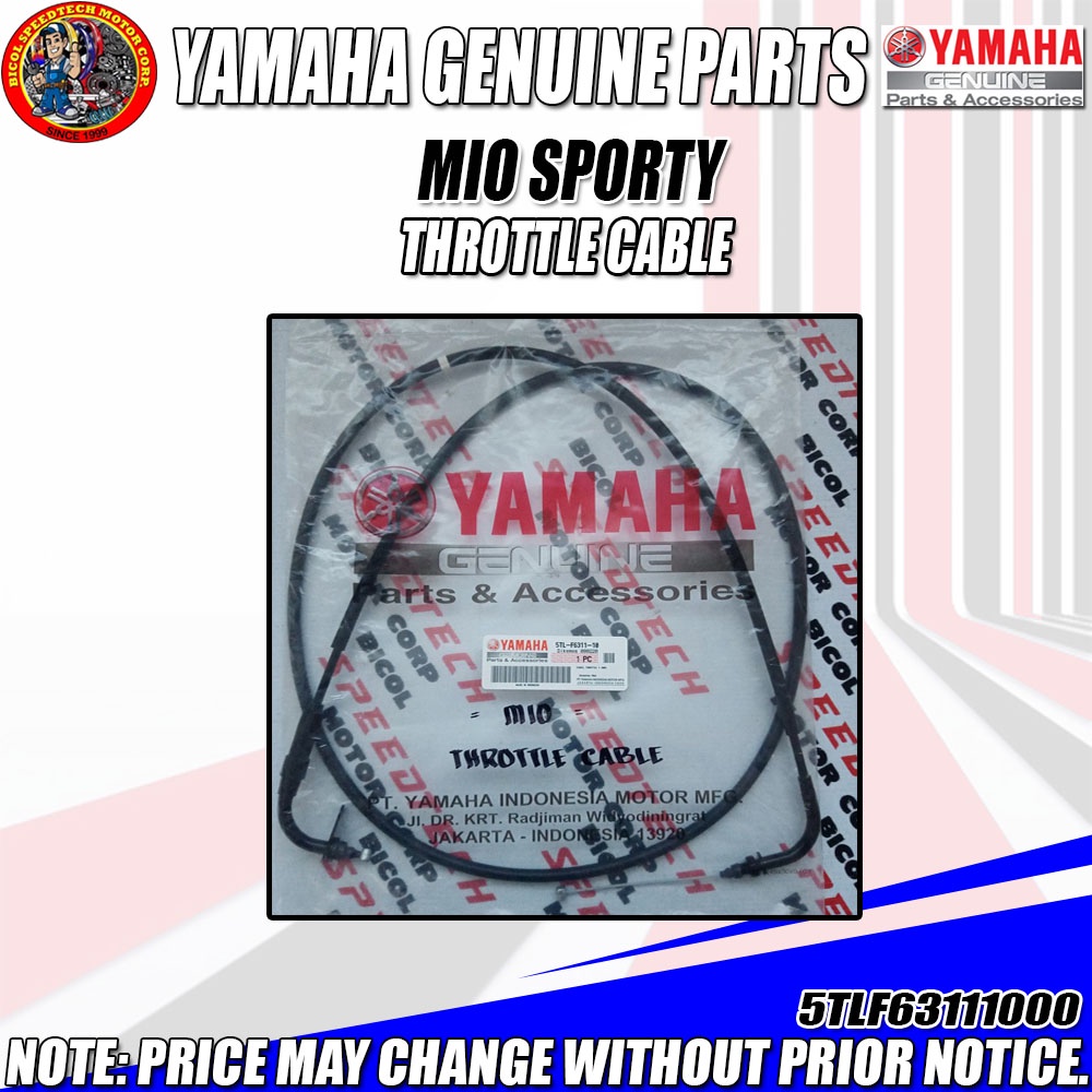 MIO SPORTY THROTTLE CABLE (YGP) (GENUINE: 5TL-F6311-10) | Shopee ...