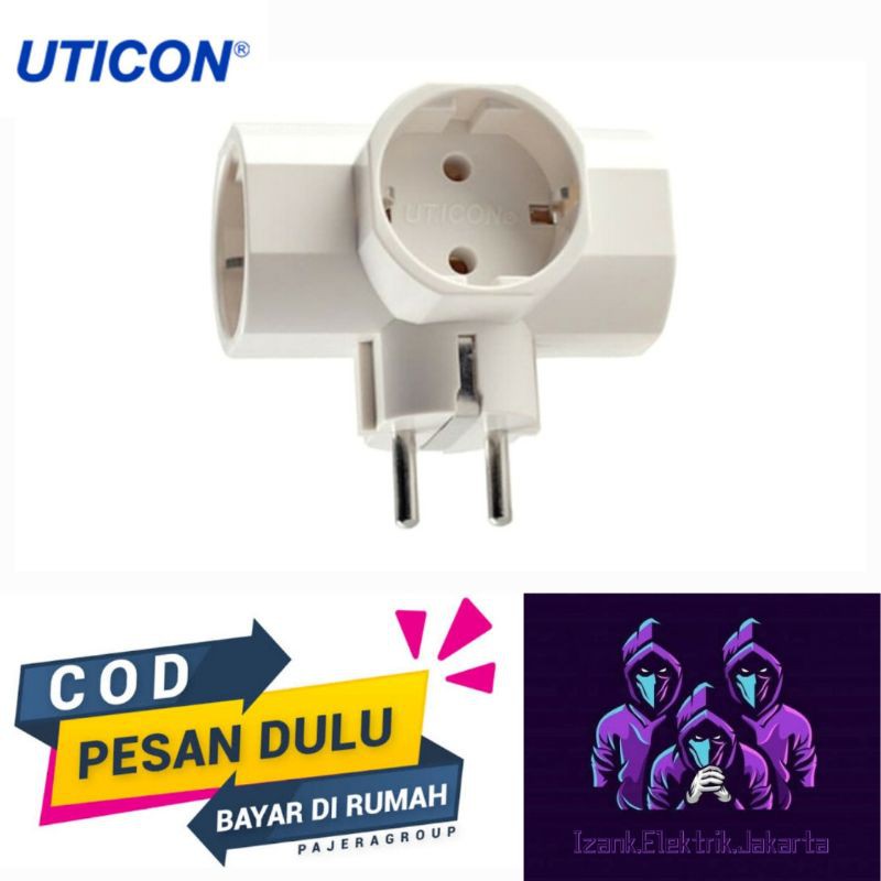 Ground TEE Plug 3-prong Connection ORIGINAL Electrical Plug Brass ...