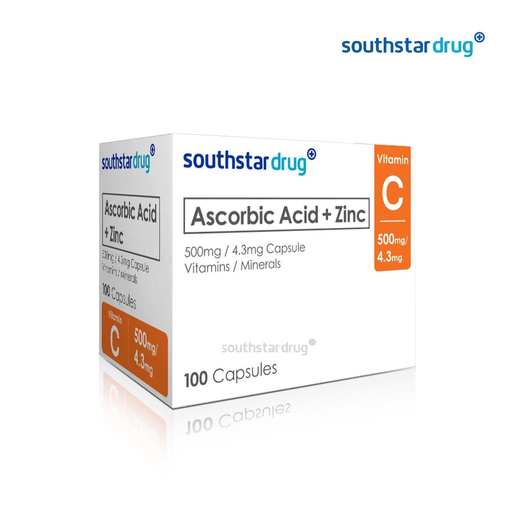 Southstar Drug Ascorbic Acid + Zinc Capsule - 30s | Shopee Philippines