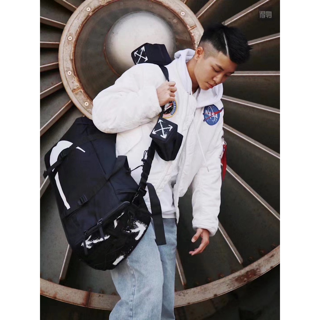 OFF-White Gym Bag Male Dry Wet Separation Training Sports Backpack ...