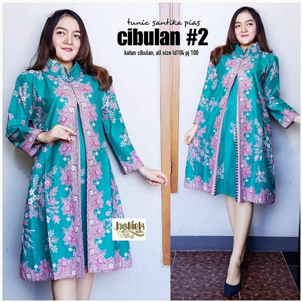KATUN Dress Batik Santika Pias Sogan 2 Cotton Women High Quality ...