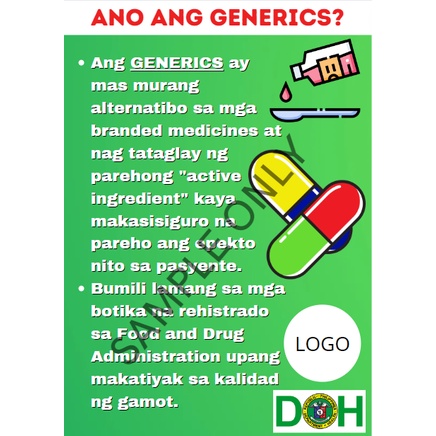 GENERIC MEDICINE INFORMATION TARPAULIN / LAMINATED FOR PHARMACY ...