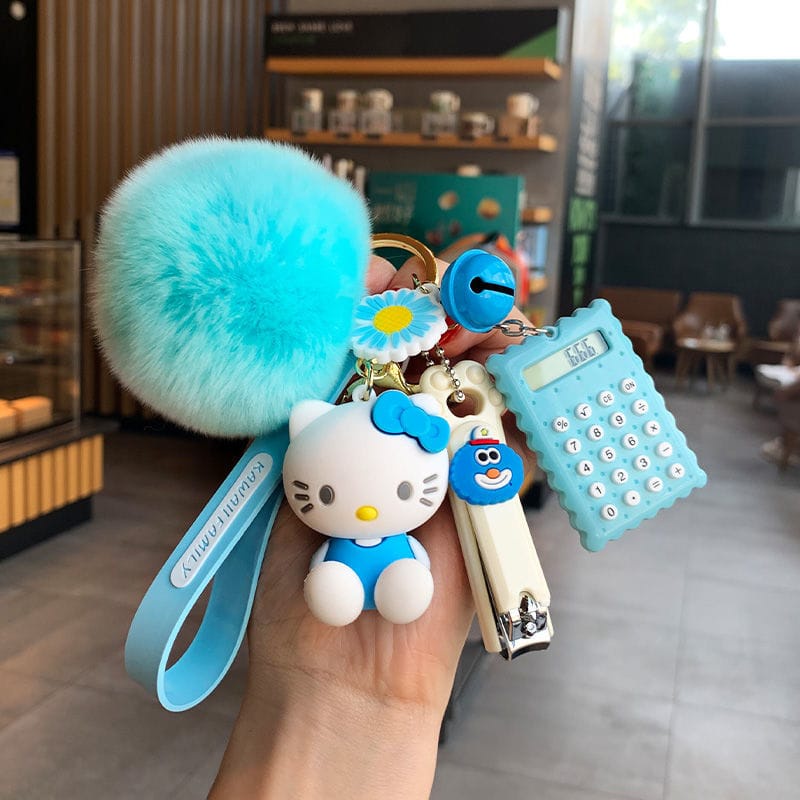 HK keychain KEY holder with POMPOM | Shopee Philippines