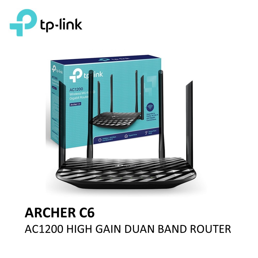 TP-LINK ARCHER C6 AC1200 MU-MIMO GIGABIT ROUTER ARCHERC6 | Shopee Philippines