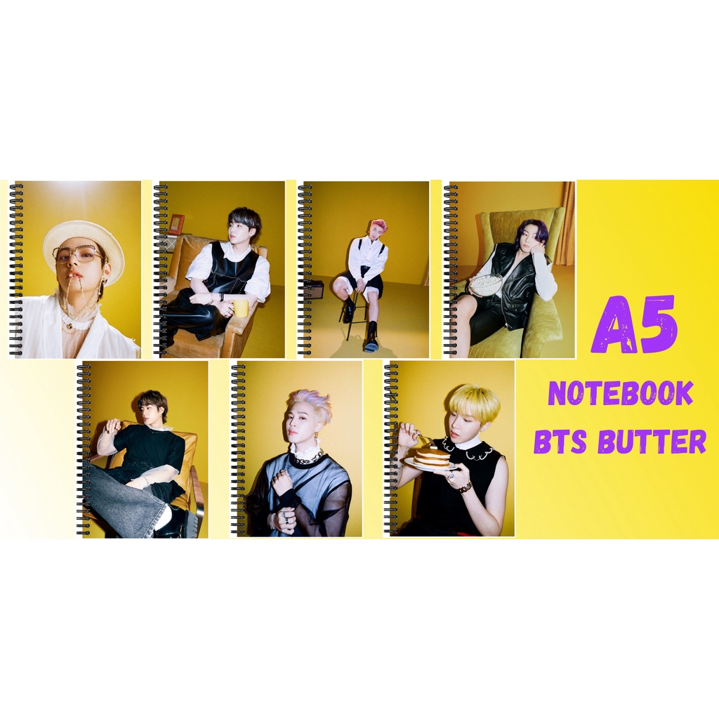BTS NOTEBOOK BUTTER A5 (Laminated Cover) | Shopee Philippines