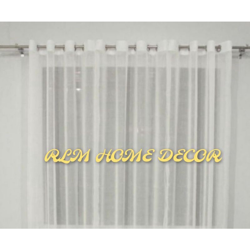 RLM-LINE LACE ELEGANT RING CURTAIN (80INCHES LENGTH) | Shopee Philippines
