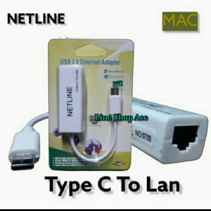Type C To Lan Ethernet Rj45 NETLINE Type C To Lan Cable | Shopee ...