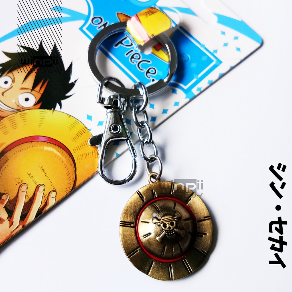 GANTUNGAN One Piece Anime Luffy Straw Hat Keychain / Keychain | Shopee ...