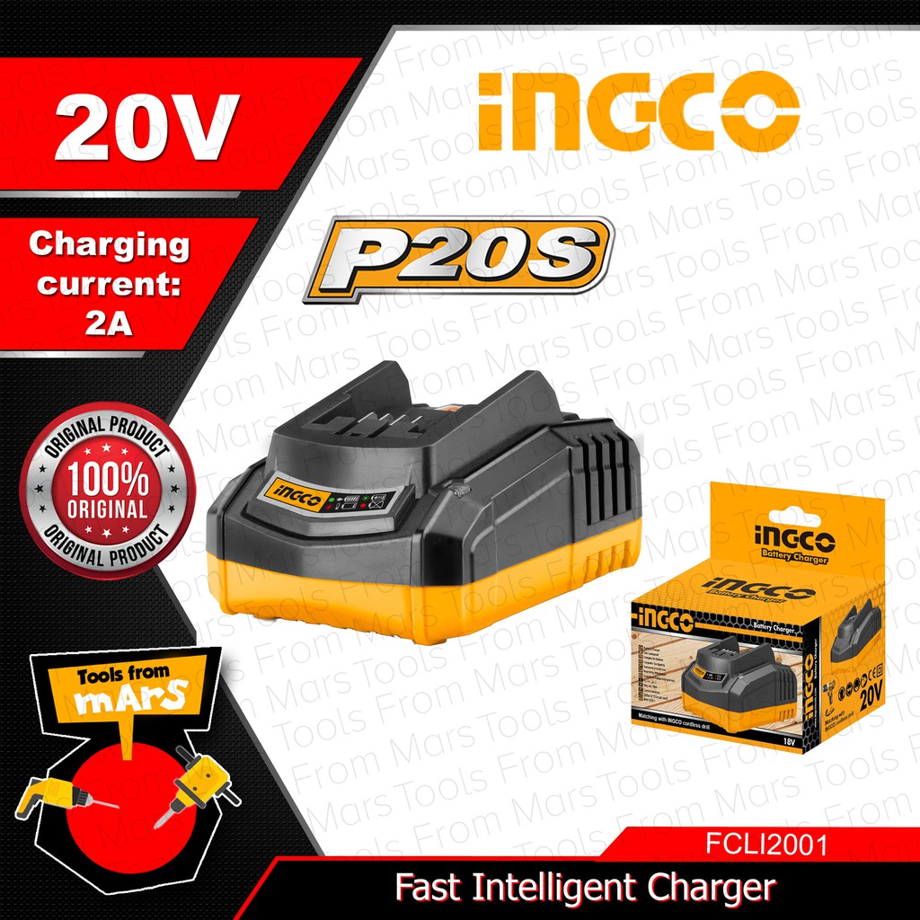 INGCO Fast Intelligent Charger FCLI2001 POWERSHARE •TFM• ICPT | Shopee ...