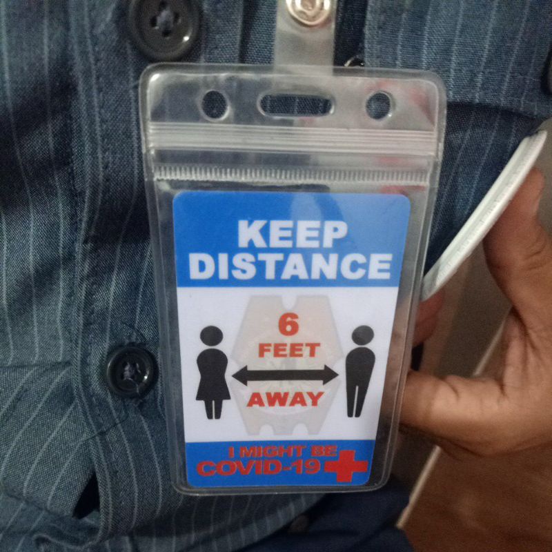 KEEP DISTANCE PVC ID w/case,clip for pnp | Shopee Philippines